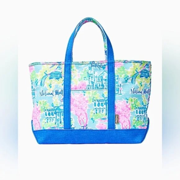 Lilly Pulitzer | Bags | New Lilly Pulitzer Mercato Tote Lilly Loves Dc ...